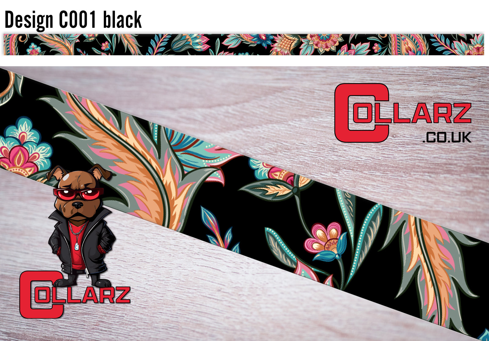 Design C001 UV printed Biothane® beta – Collarz.co.uk