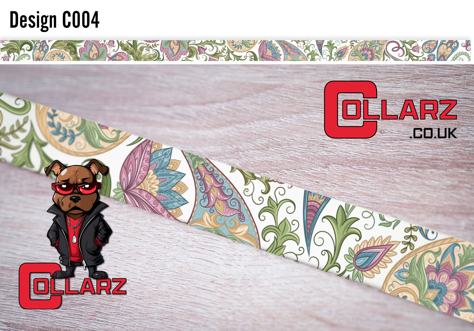 Design C004 UV printed Biothane® beta – Collarz.co.uk